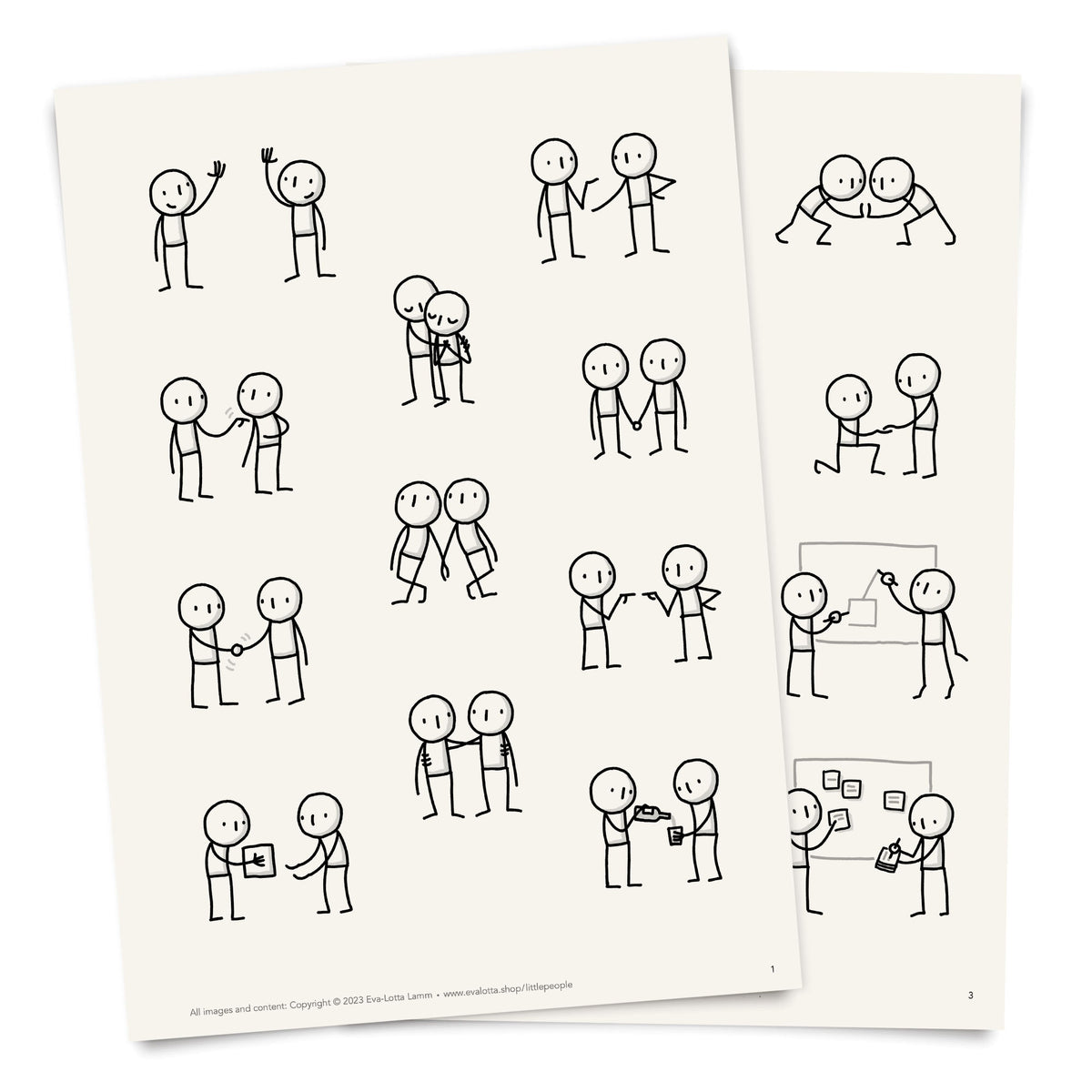 Little People Pairs – Printable Templates – PDF (English) – Eva-Lotta's ...